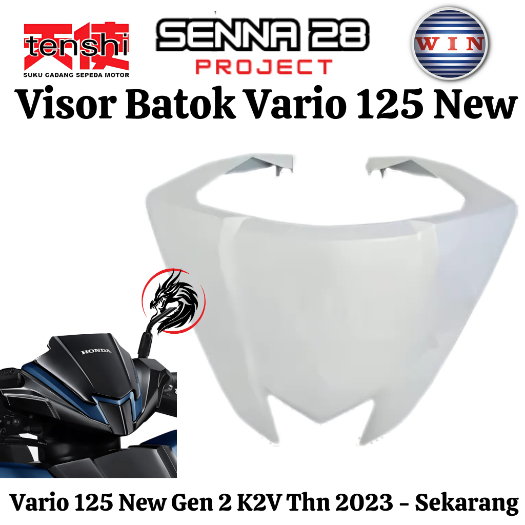 กระบังหน้า Batok K2V Vario 125 NEW LED Gen2 2023 K2V สีขาว | Shopee ...