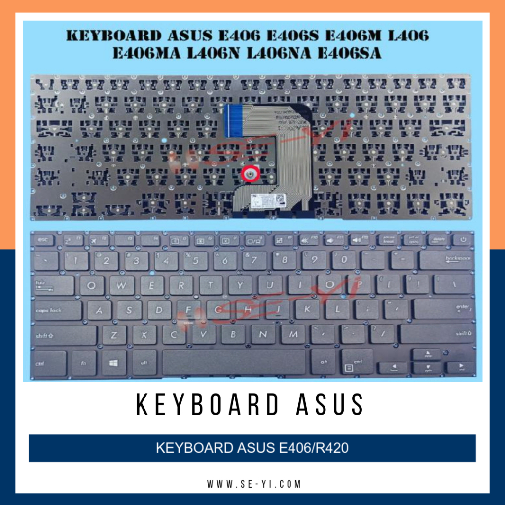 Asus E406 L406 R420MA S406 E406n E406na R420MA E406MA-DH2 คีย์บอร์ด ...