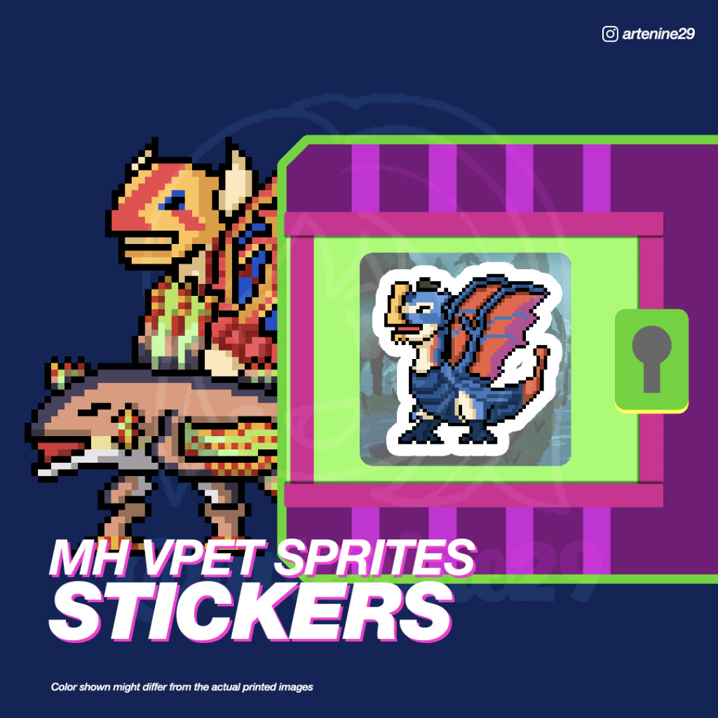 ชุดสติ๊กเกอร์ Fan Merch Monster Hunter Vpet Sprite | Shopee Thailand