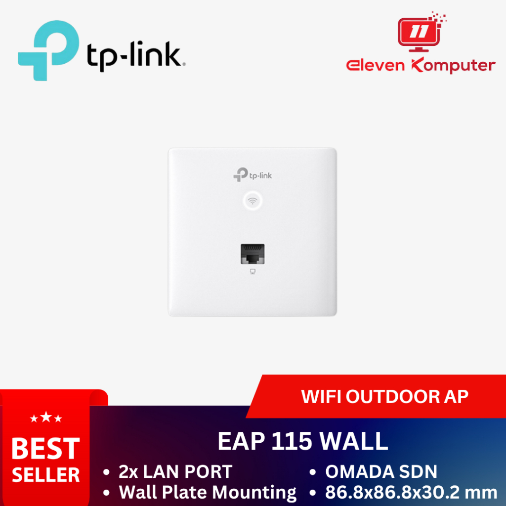 TP LINK EAP115-Wall 300Mbps Wireless N Wall Plate Access Point | Shopee ...