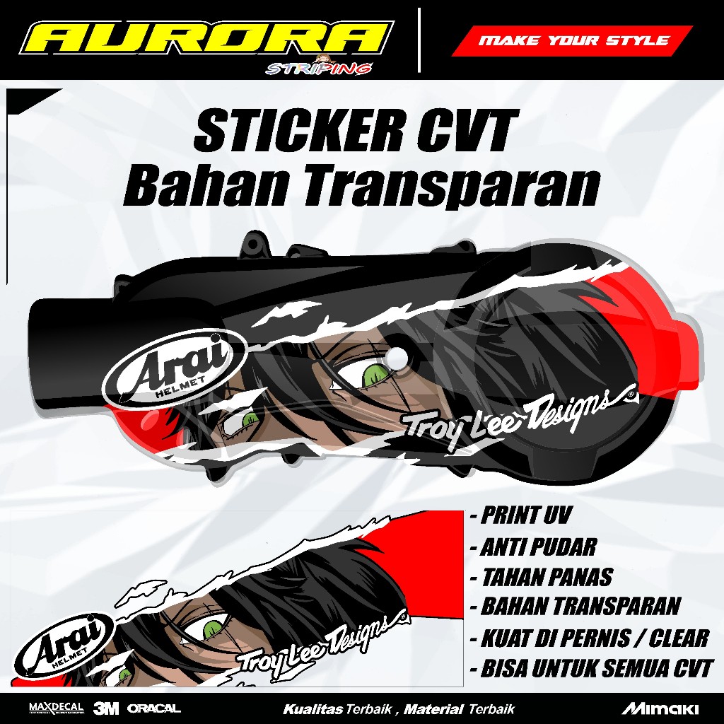 ใหม่ล่าสุด CVT สติ๊กเกอร์ ARAI ALL VARIANT MOTORCYCLE MATERIAL MAX ...