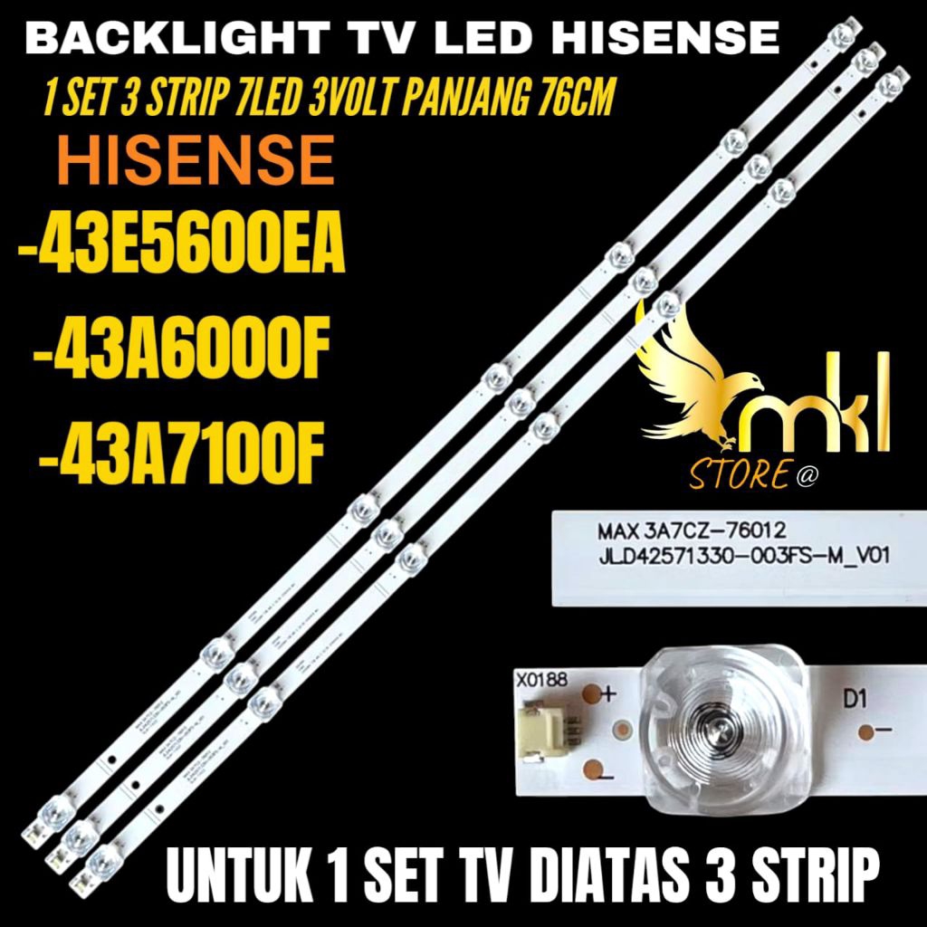 HISENSE LED TV BACKLIGHT 43 นิ้ว 43E5600EA-43A6000F-43A7100F HISENSE TV ...
