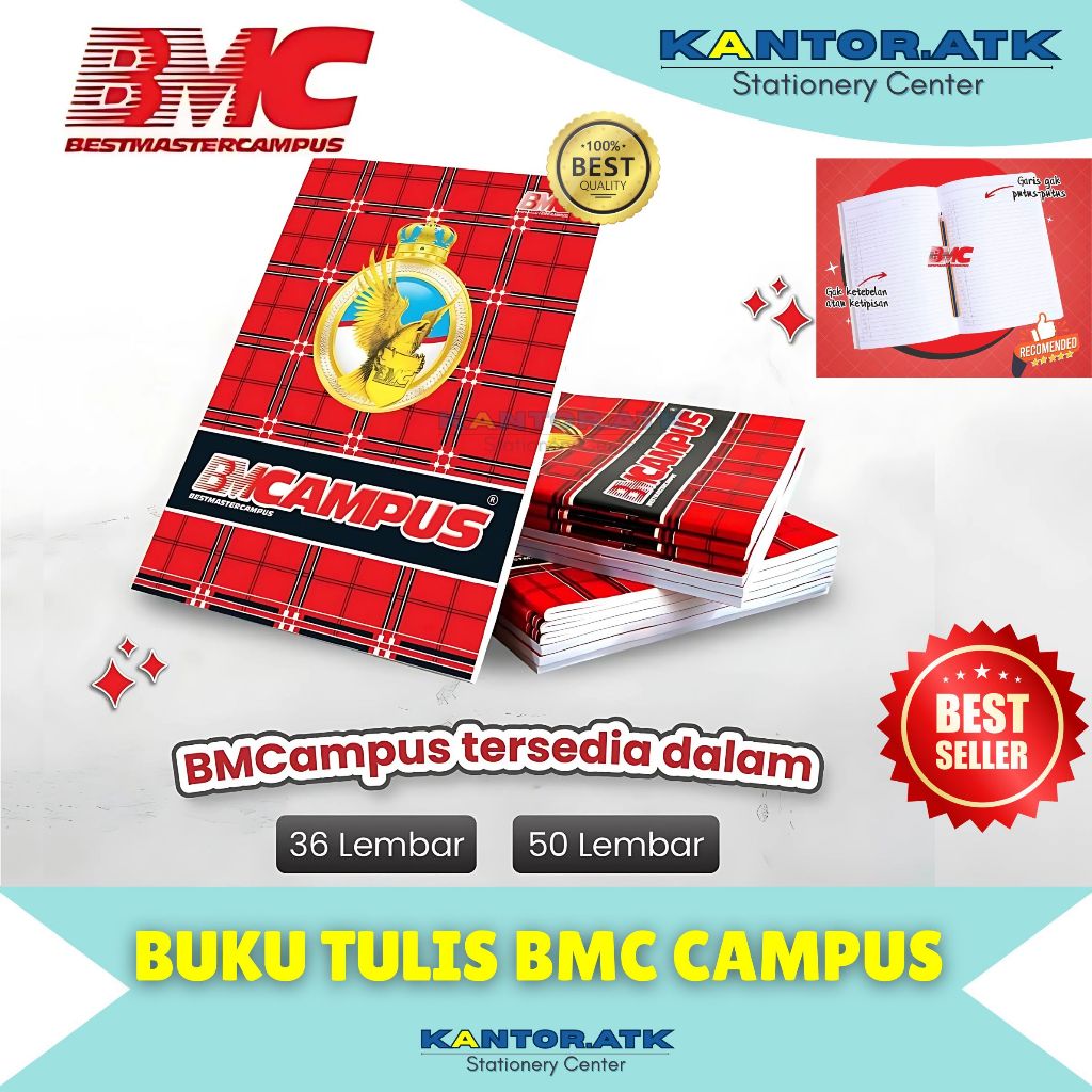 (10ชิ้น) สมุดโน๊ตแคมปัส BMC 50 แผ่น / วิทยาเขตบ็อกซ์กี้ขนาดใหญ่ ...