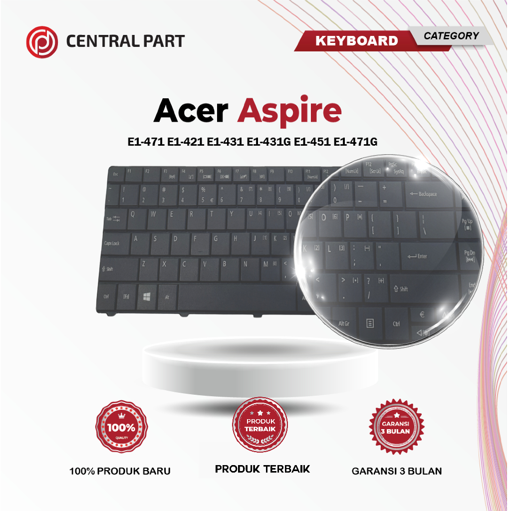 Acer Aspire E1-471 E1-421 E1-431 E1-431G E1-451 E1-471G คีย์บอร์ดสีดํา | Shopee Thailand