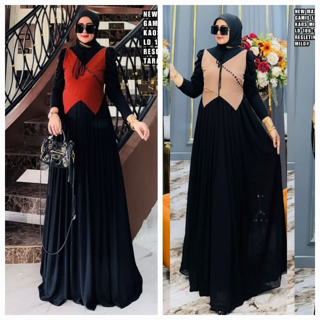 ใหม่ shr ต้นฉบับ 100% Slim maxi gamis Dress mix ceruty syahira เสื้อ ...