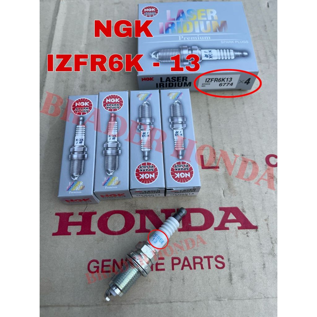 NGK LASER IRIDIUM SPARK PLUG IZFR6K13 ORIGINAL JAZZ GE8 GK5 S RS CITY ...