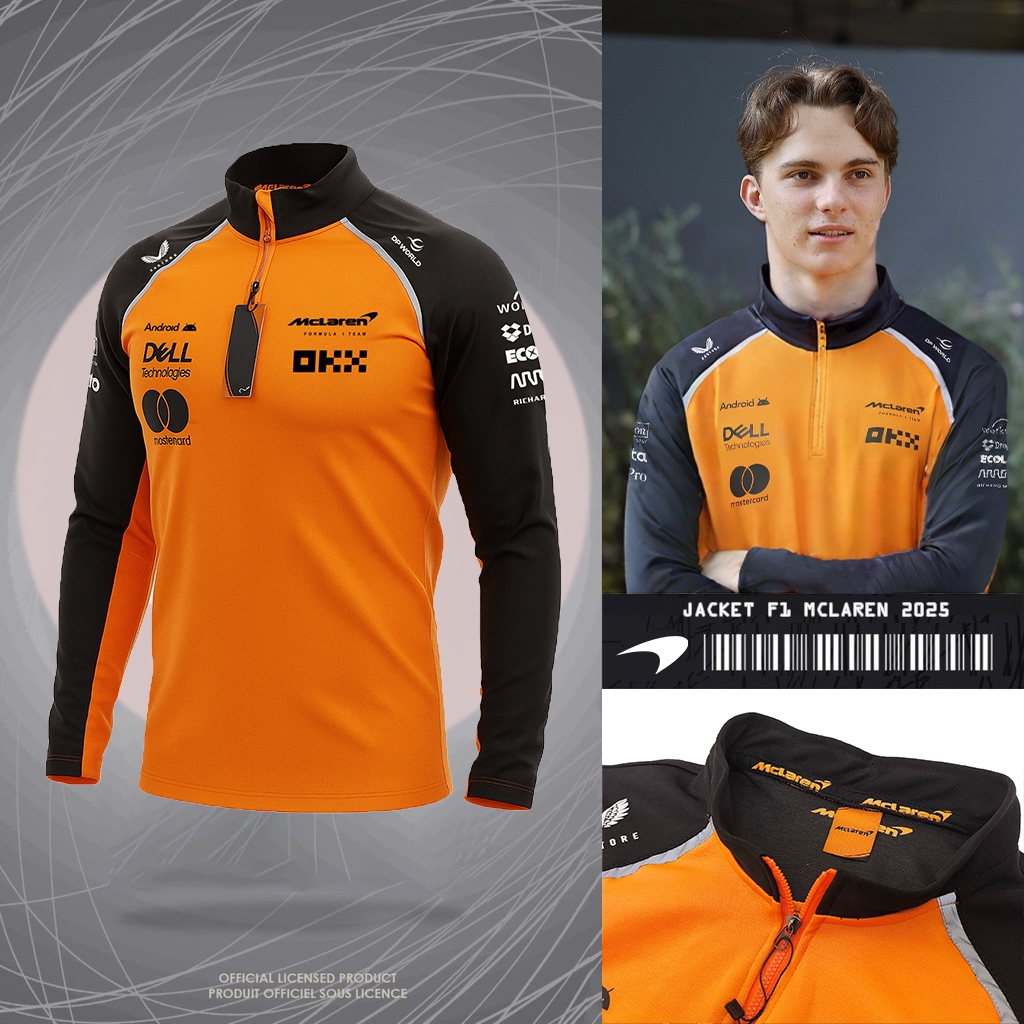 JACKET TEAM F1 MCLAREN ที่เก็บสีดํา | เสื้อแจ็คเก็ตผู้ชาย COOL ใหม่ ...