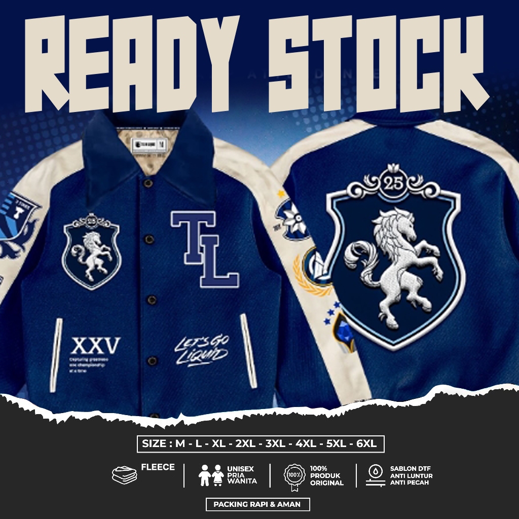 Varsity Team Liquid Jacket ไซส์ S - 6XL ขนแกะมีความหนาและนุ่ม | Shopee ...