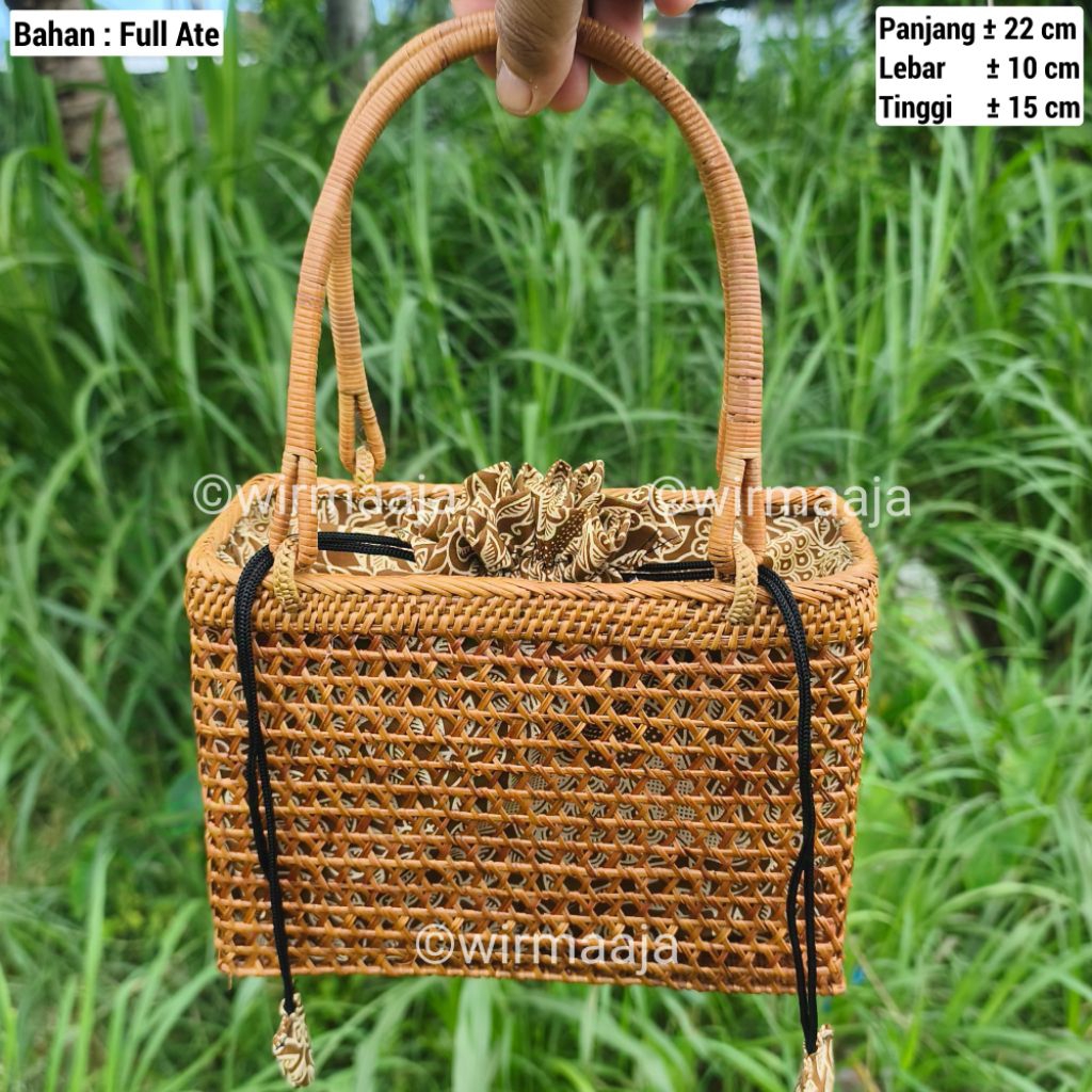 กระเป๋าหวายเต็ม Ate Krawang Kotang U Tote 22x15 | Shopee Thailand
