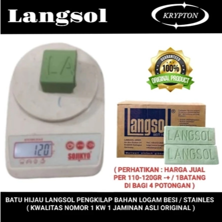 HIJAU LANGSOL Green Stone 112GR (ประมาณ) ยาขัดโลหะเยอรมัน 100% ต้นฉบับ ...