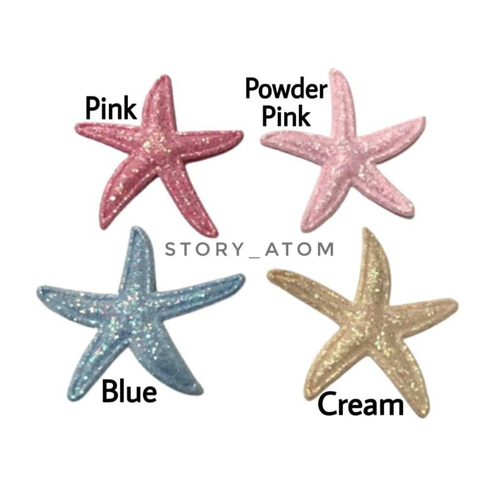 1PC - GLITTER SEA STAR APPLICATION / MERMAID APPLICATION/ SEA STAR ...