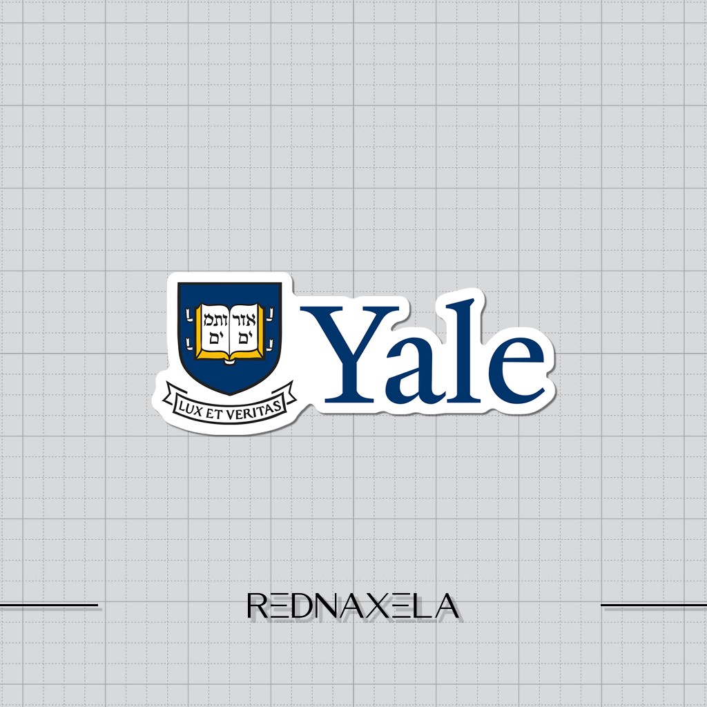 Yale University Logo 2 สติ๊กเกอร์ไวนิล สติ๊กเกอร์กระเป๋าเดินทางกลางแจ้ง ...