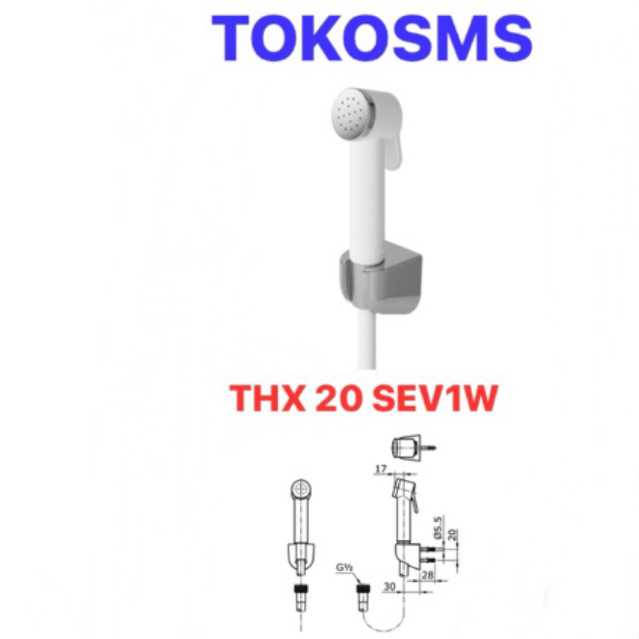 ฝักบัวเจ็ท TOTO THX 20 SEV1W ฝักบัวโถสุขภัณฑ์สีขาว TOTO THX20SEV1W jet ...