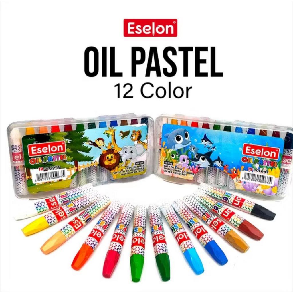 [ 1 ชุด ] Crayon / Echelon Crayon / Oil Pastel Echelon 12 สี / Crayon ...