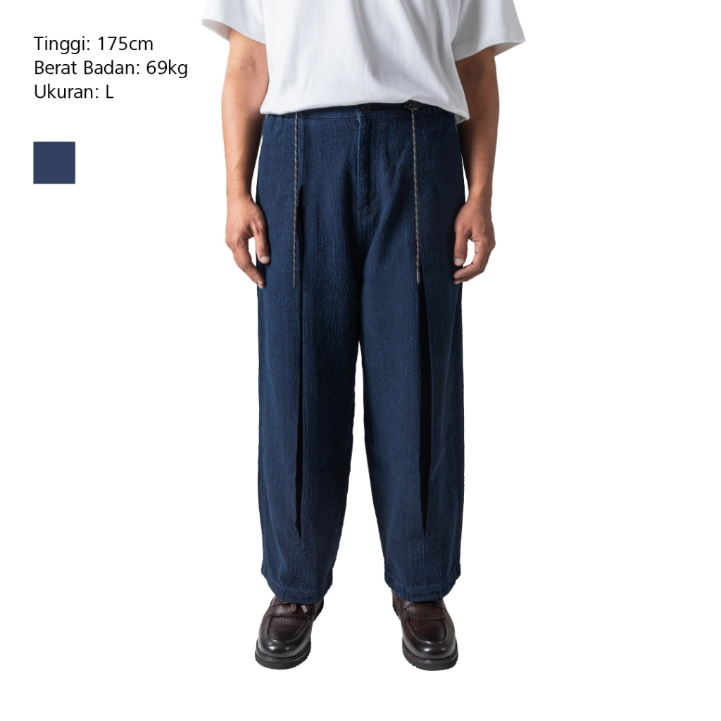 Bodypack Tova Pants Wide Pants Stylish Wide Baggy Pants - สีกรมท่า ...