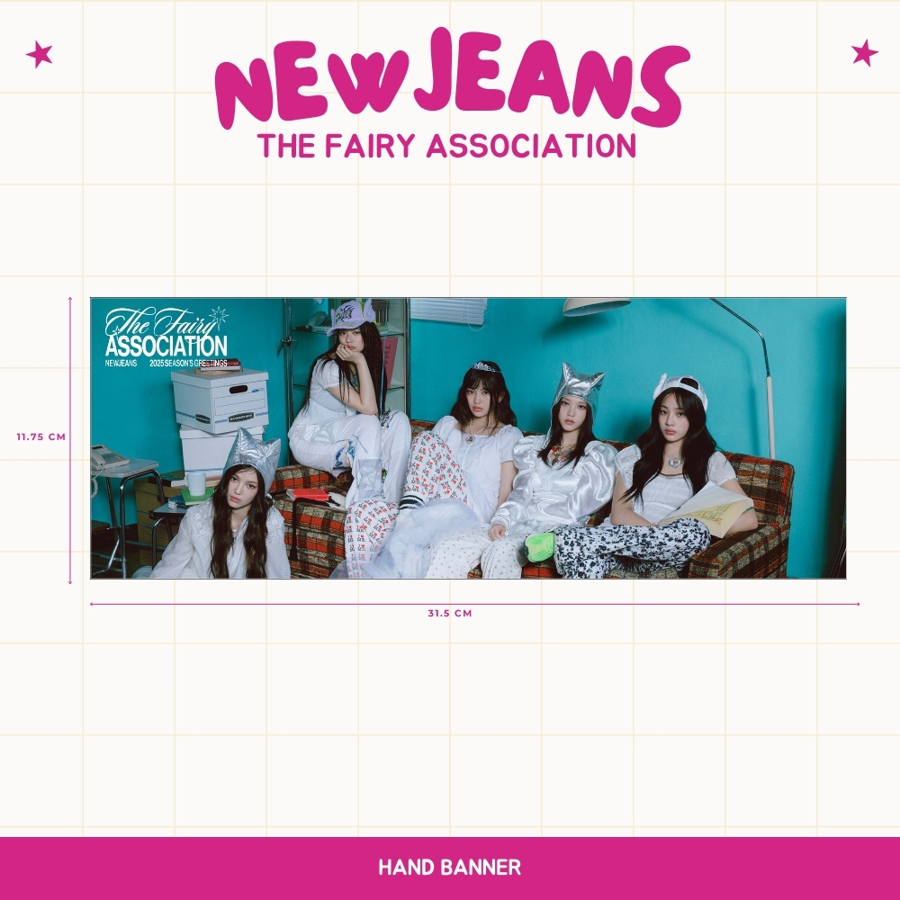 GLOSSY HAND BANNER NEWJEANS THE FAIRY ASSOCIATION HANDBANNER KPOP ...
