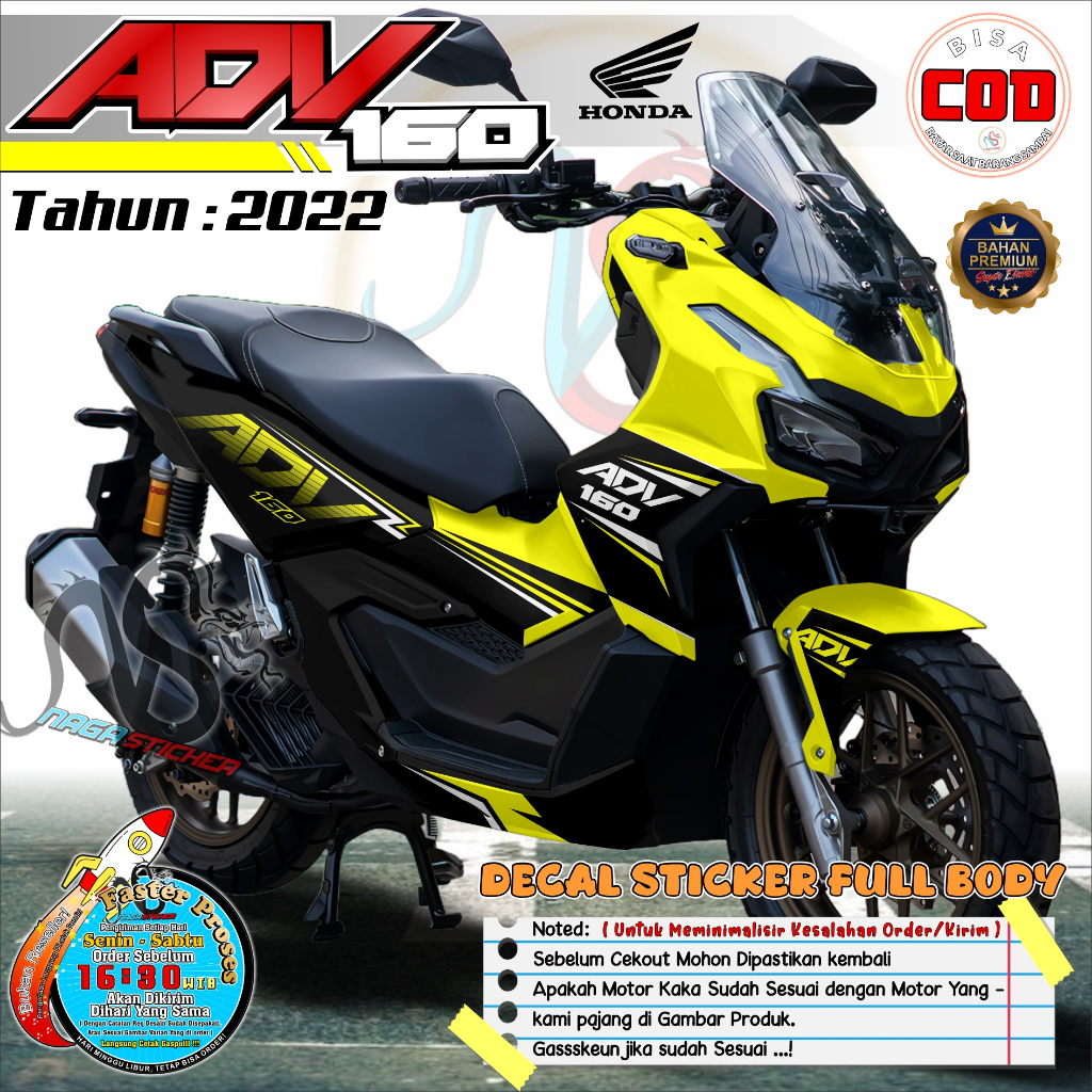 Honda ADV 160 2022 Full Body Decal สติกเกอร์ Advrace NS5905 การออกแบบ ...