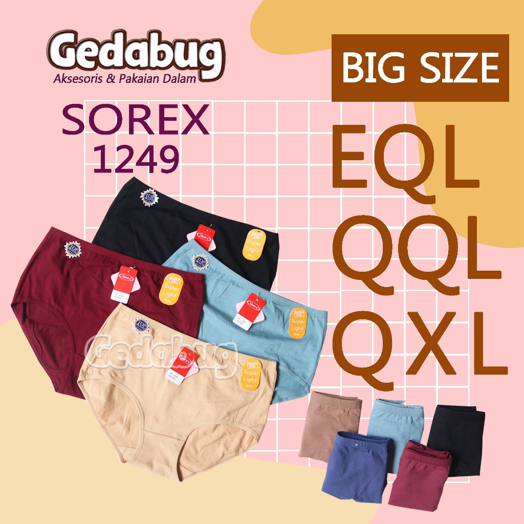 [ 3 ชิ้น ] Sorex 1249 Super Light Big Size Womens CD Sorex Jumbo Maxi ...