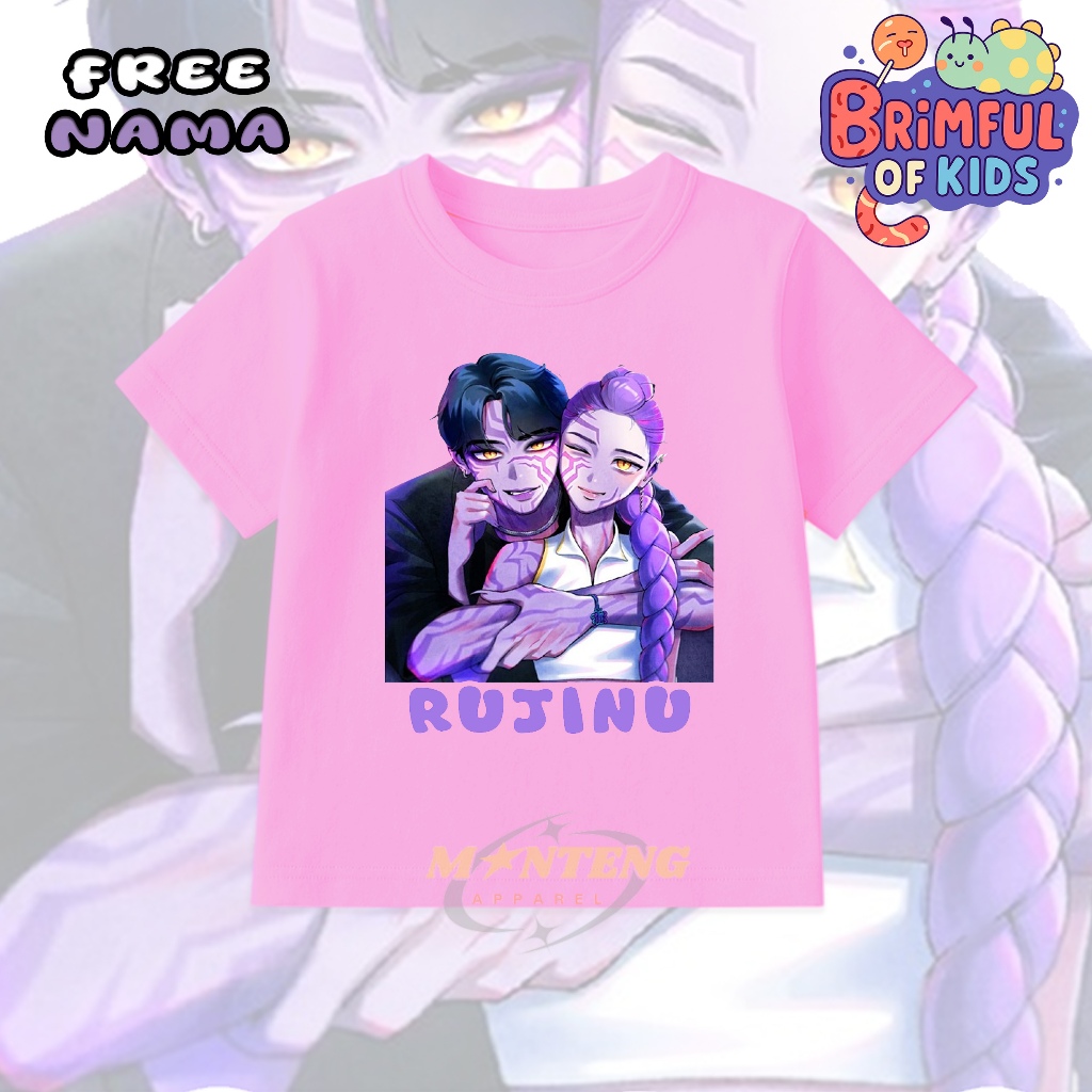 KPOP DEMON HUNTER เสื้อยืดผู้หญิง/RUJINU FANS CLUB CHILDRENS เสื้อยืด 2 ...