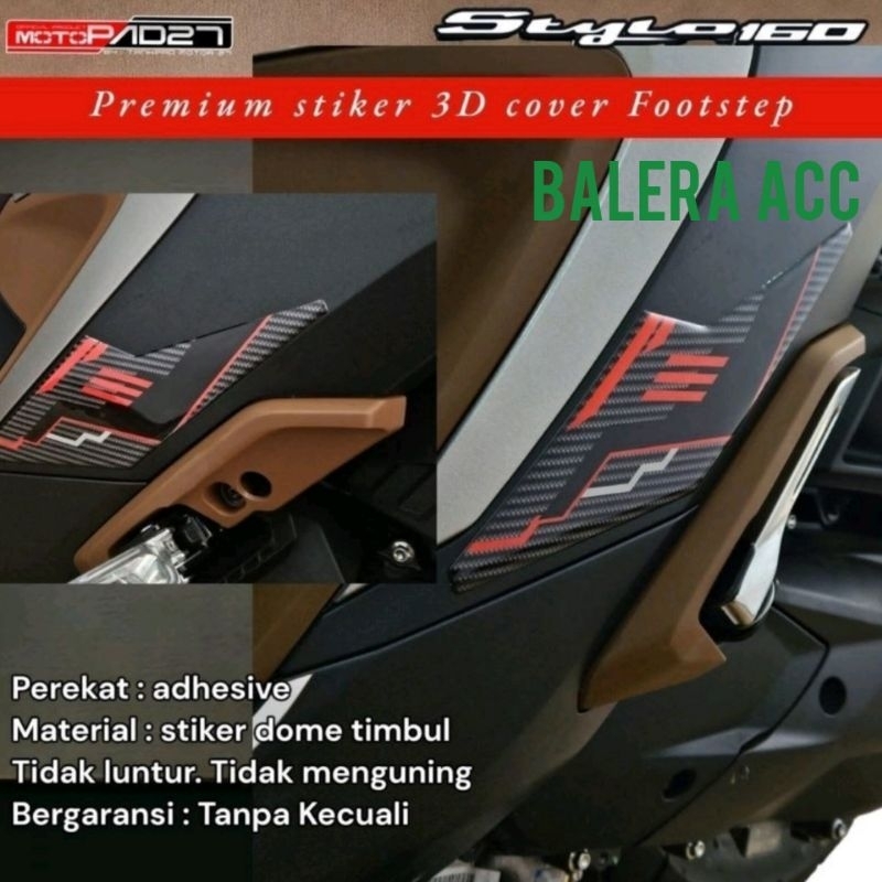Footsteps Stylo 160 Side Body Sticker Stylo 160 วัสดุเรซินพรีเมี่ยม ...