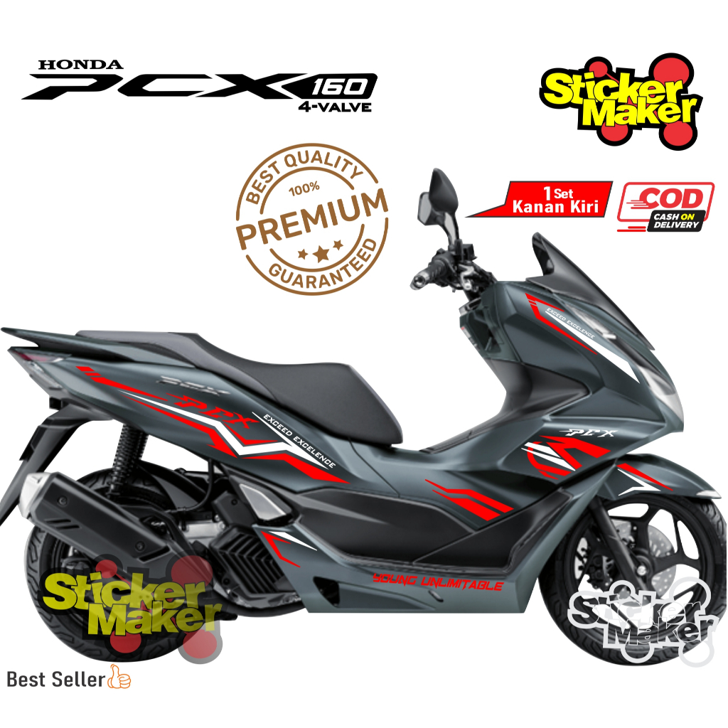 ใหม่ สติ๊กเกอร์ pcx 160 (สติ๊กเกอร์ตัดpcx)/new pcx 160 variation striping~ล่าสุด HONDA pcx 160 ...