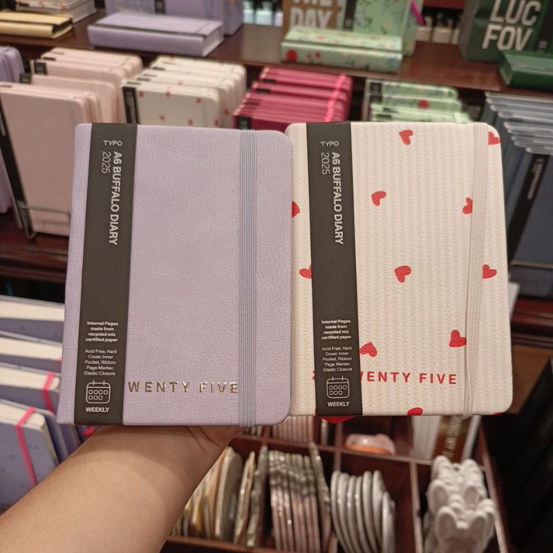 Typo Weekly Planner A6 2025 Mini Pocket Leather หนังสือต้นฉบับหนัง ...