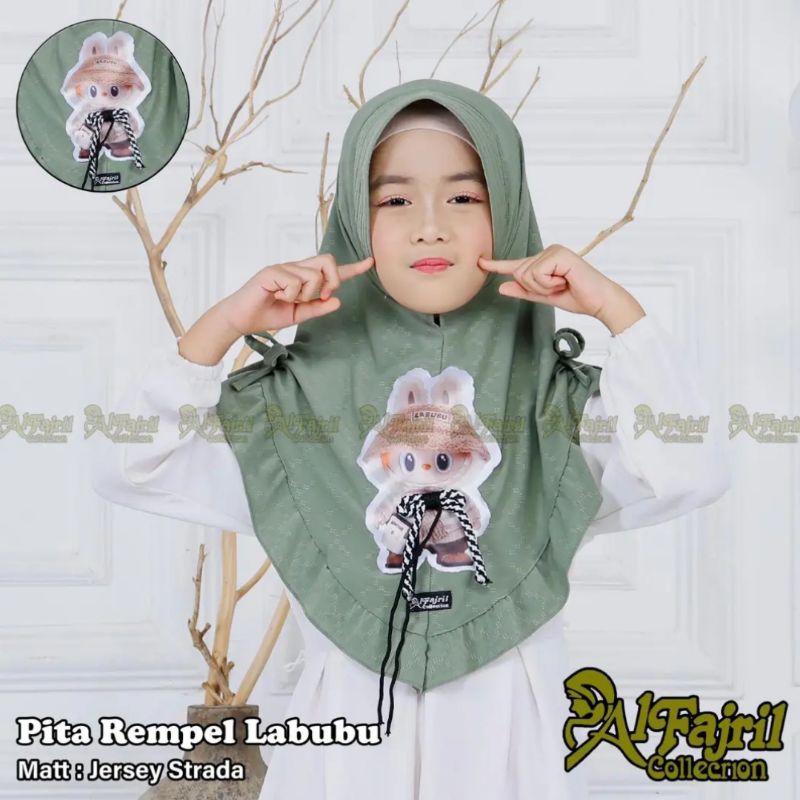 Hijab Ribbon rempel labububu rempel labubu hijab anak labubu hijab anak ...