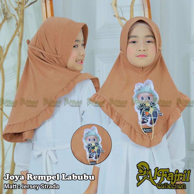 Joya rempel labu hijab เด็ก labubu Veil labu jilbqb labubu anak ...