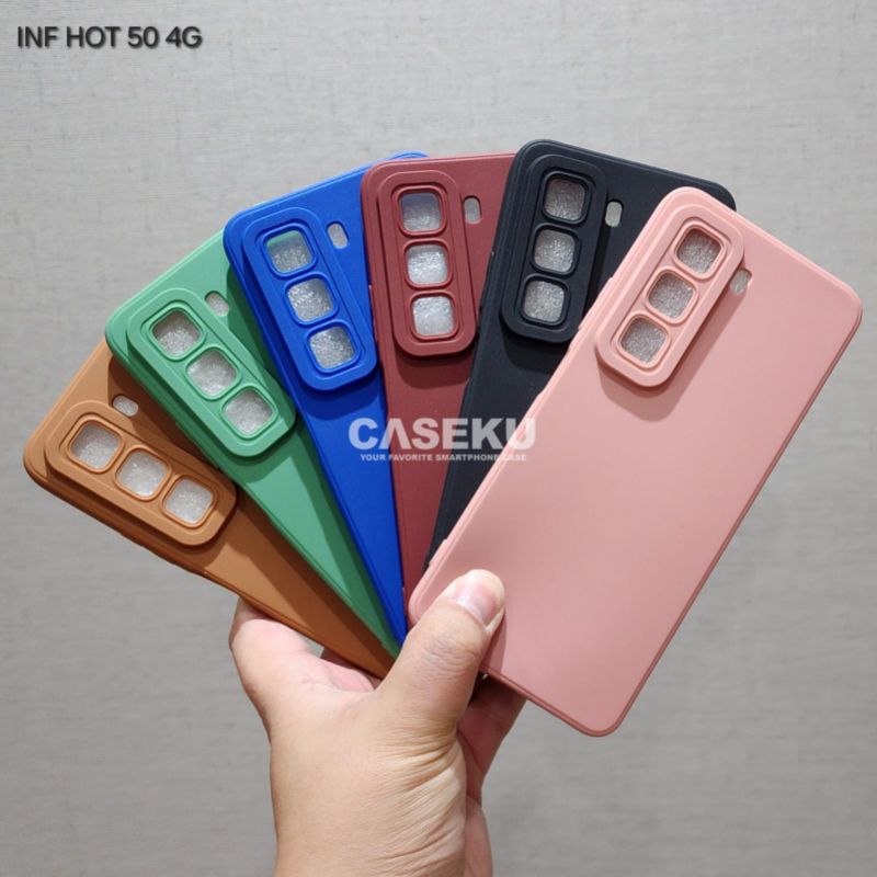 Infinix Hot 50 4G Case Pro Camera Macaron Case Infinix Hot 50 4G ...