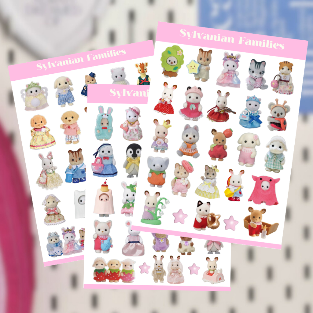 SYLVANIAN FAMILIES JAPAN DECO STICKER SHEETS / DECO STICKER PACK ...