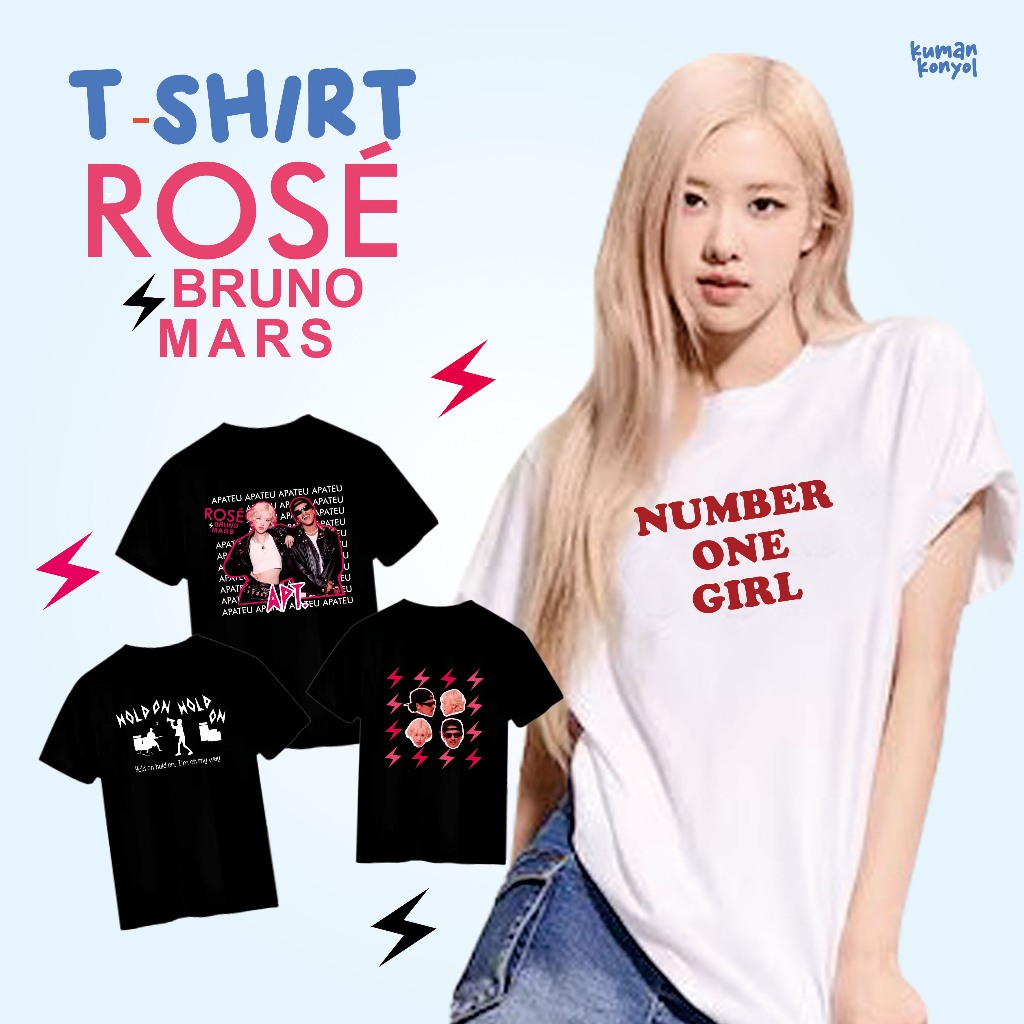 หมายเลข ONE GIRL ING ROSE APATEU APT APARTMENT BRUNO MARS ING VIRAL เสื้อยืด ING VIRAL เสื้อ ING ...