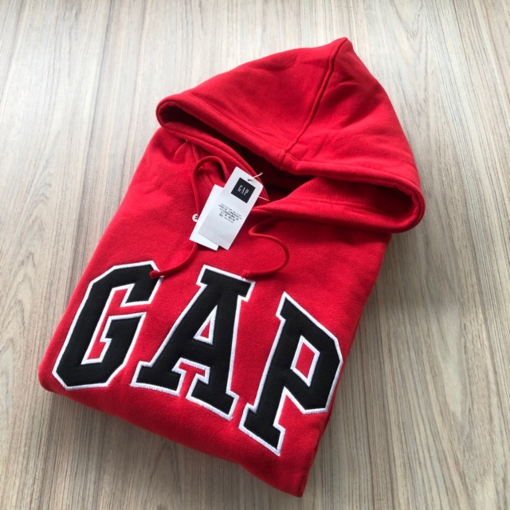 Merah Premium ขนแกะหนาปัก Red Gap Hoodie - เสื้อแจ็คเก็ตปัก Gap - เสื้อ ...