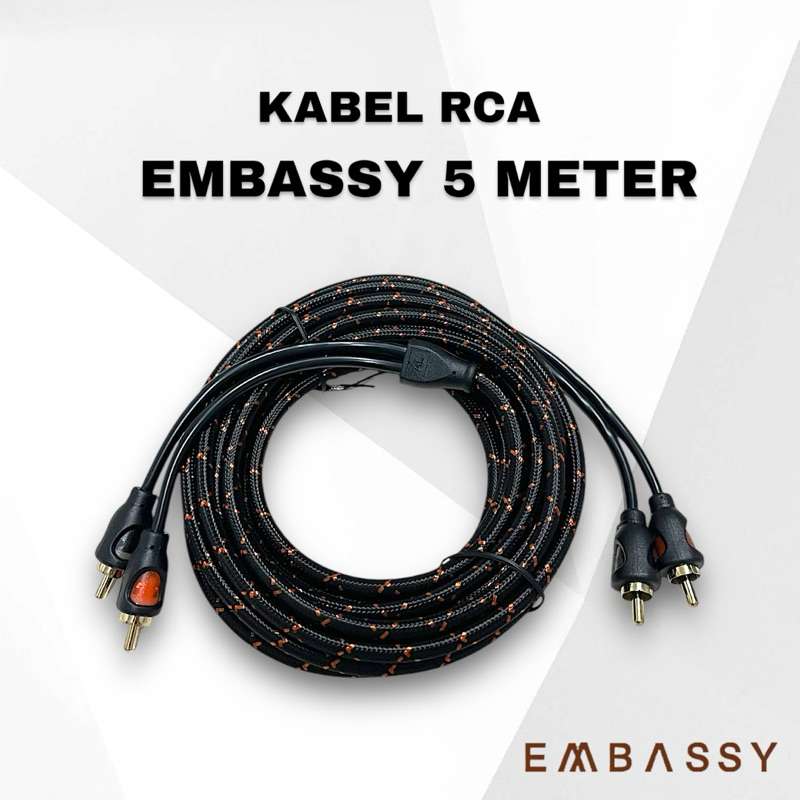 Embassy 5 เมตร ER-50 สายสัญญาณเสียงรถยนต์ RCA Jack Cable | Shopee Thailand