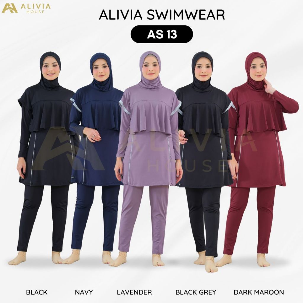 Alivia House - Alivia ชุดว่ายน้ํา AS 13 - Poly Spandex ชุดว่ายน้ํา ...