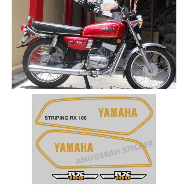 สติ๊กเกอร์แถบรถจักรยานยนต์ Yamaha Rx 100 LC | Shopee Thailand