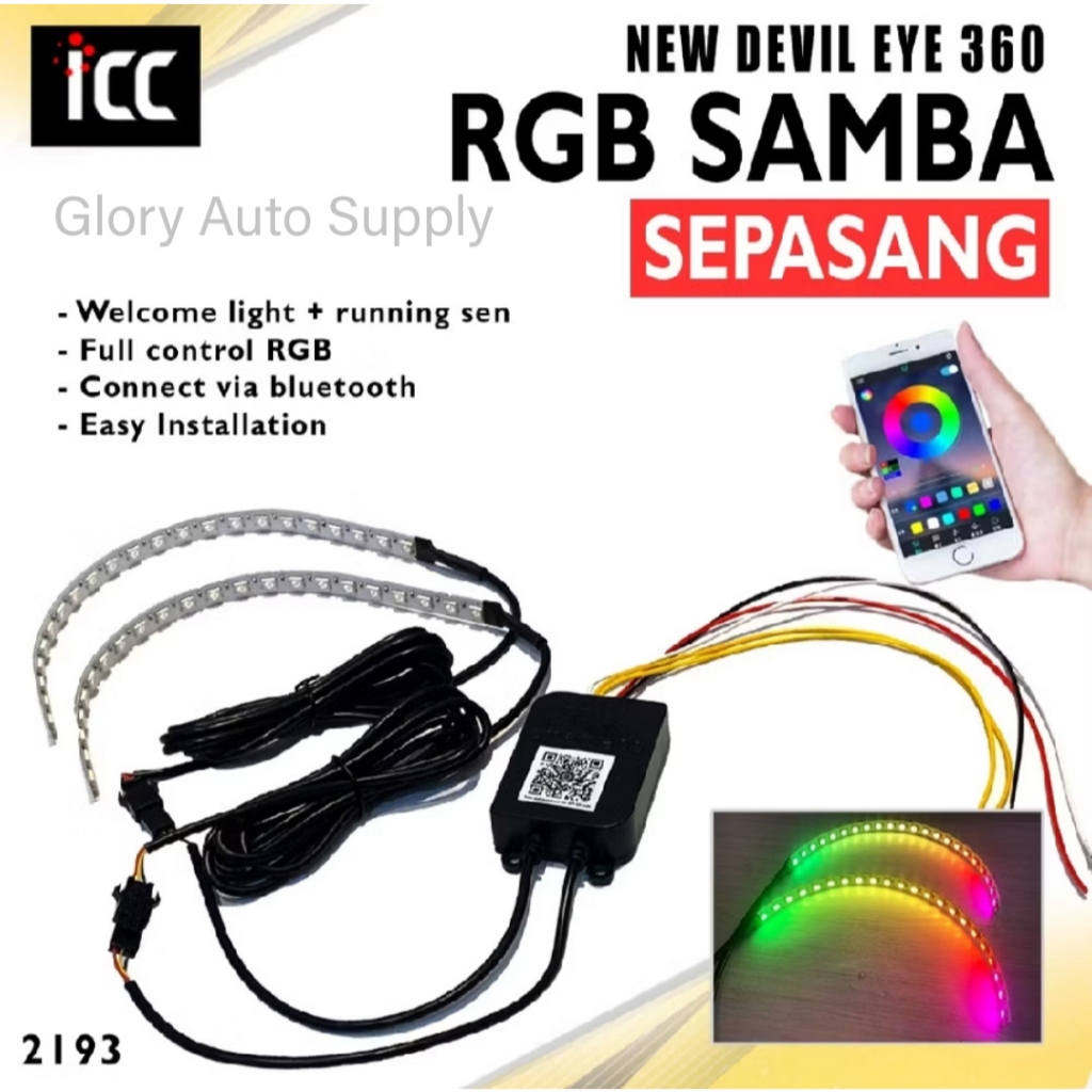 Devil EYE MATRIX RGB 12V 22LED KONEK CONNECTOR APP บลูทูธ ANDROID IOS ...