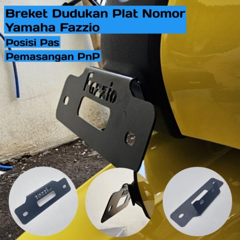 Yamaha Fazzio Number Plate Holder Bracket ติดตั้งง่าย Pnp | Shopee Thailand