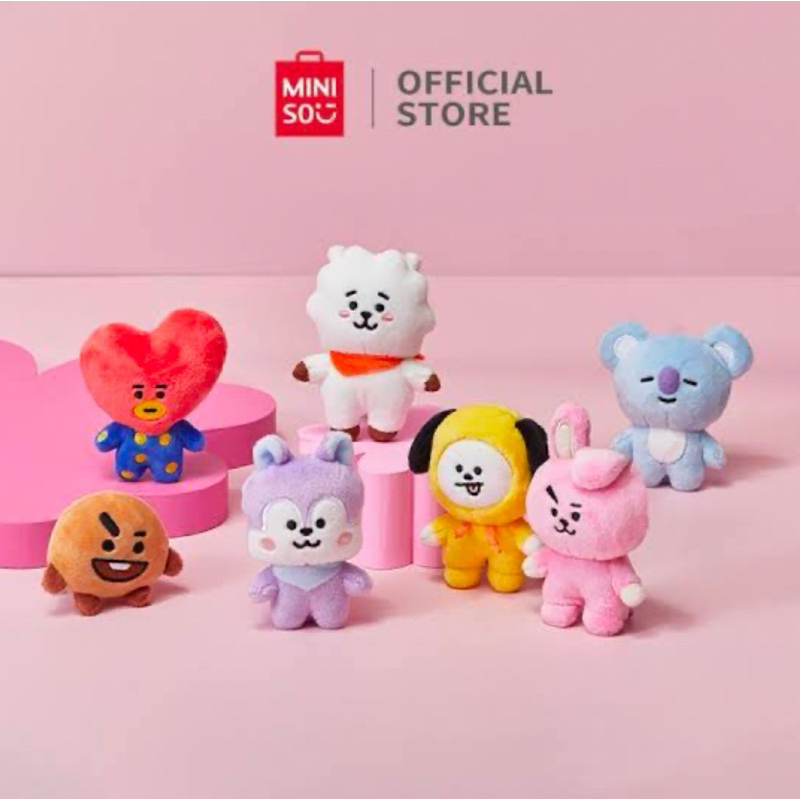 Gantungan Miniso BT21 MINI PLUSH BTS KEYCHAIN BAG KEYCHAIN PENDANT ...