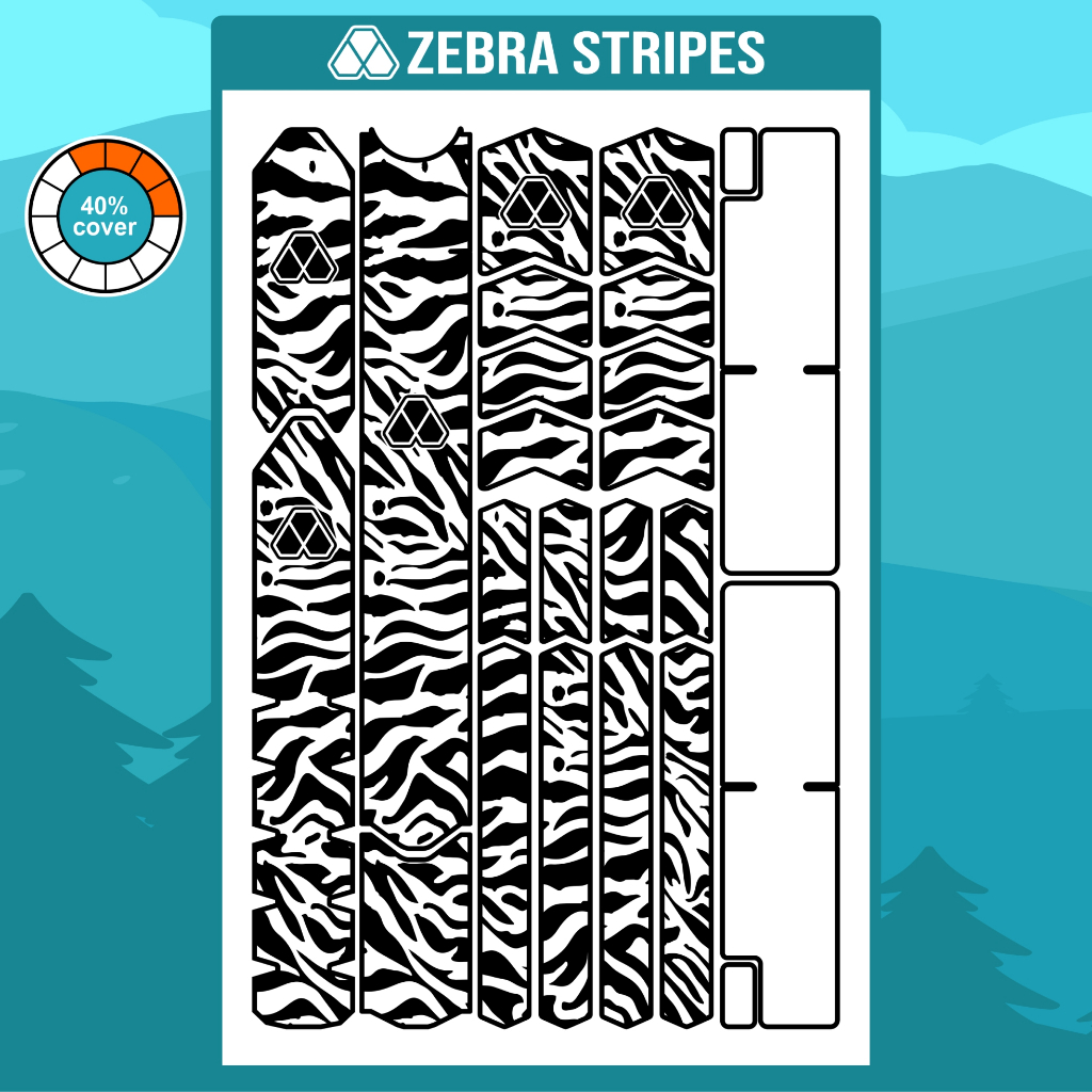ตัวป้องกัน 40% ZEBRA STRIPES - การ์ดอุตสาหกรรม klax ตัวป้องกันจักรยาน ...