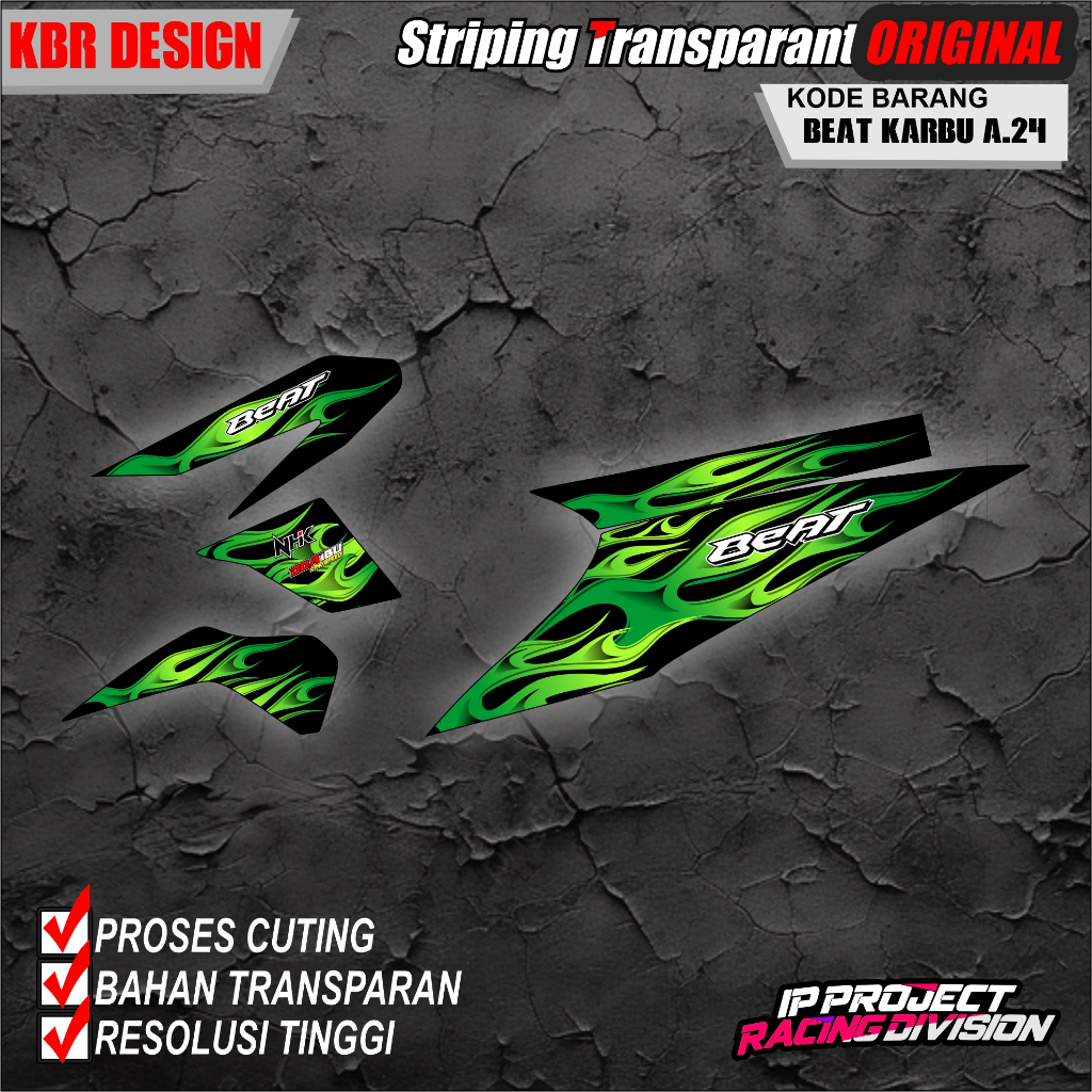 Original HONDA BEAT CARBU Motorcycle STRIPING Sticker Variation ...