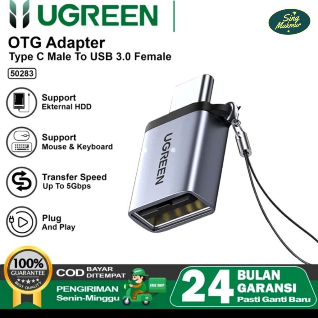 อะแดปเตอร์ Ugreen OTG Type C เป็น USB 3.0 ตัวแปลงหญิงความเร็วสูง 50283 ...
