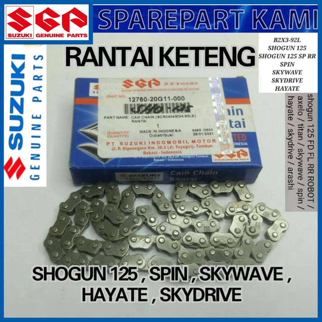 KETENG CHAIN/ TIMING SINTRIK KAMPRAT SGP SUZUKI SHOGUN 125 R SP FL FD ROBOT AXLO SPIN SKYWAVE ...