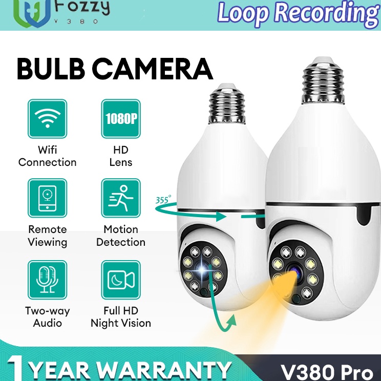 Cctv กล้อง E27 V38 PRO สมาร์ท WiFi Motion Detection กล้อง 36 องศาโคมไฟ ...
