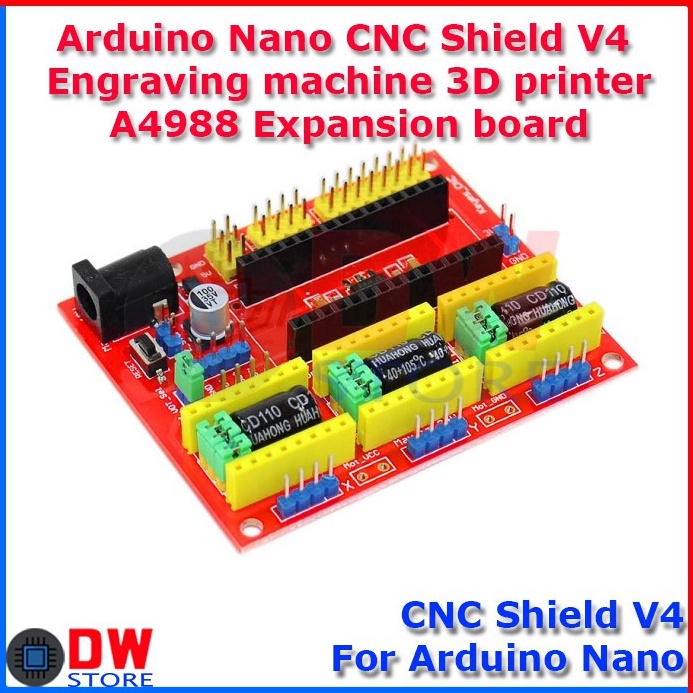 Arduino Nano CNC Shield V4 เครื่องแกะสลัก 3D เครื่องพิมพ์ A49 | Shopee Thailand