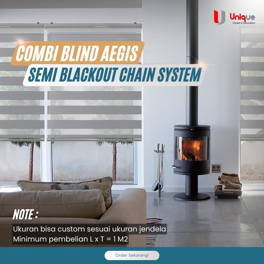 Aegis Combi Blind Semi Blackout / Korean Window Combi Blind / Zebra ...