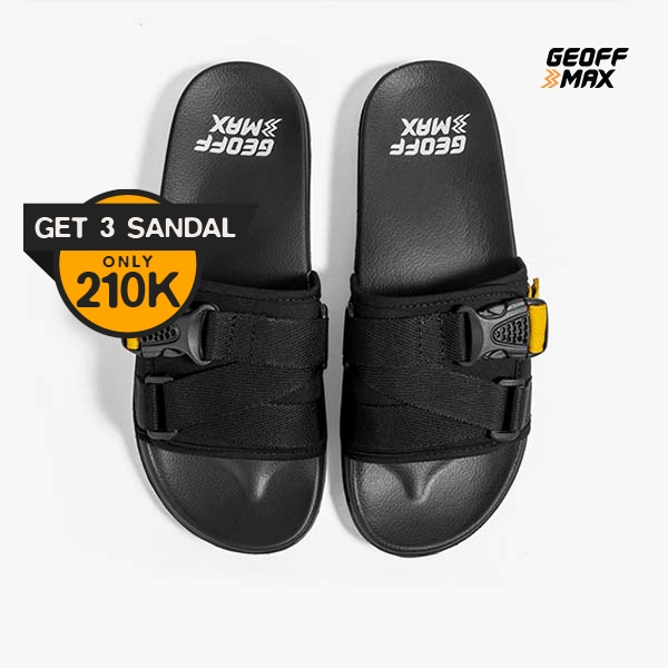 Geoff Max - Xenia สีดําเหลือง | รองเท้าแตะผู้หญิงรองเท้าแตะกันลื่น ...
