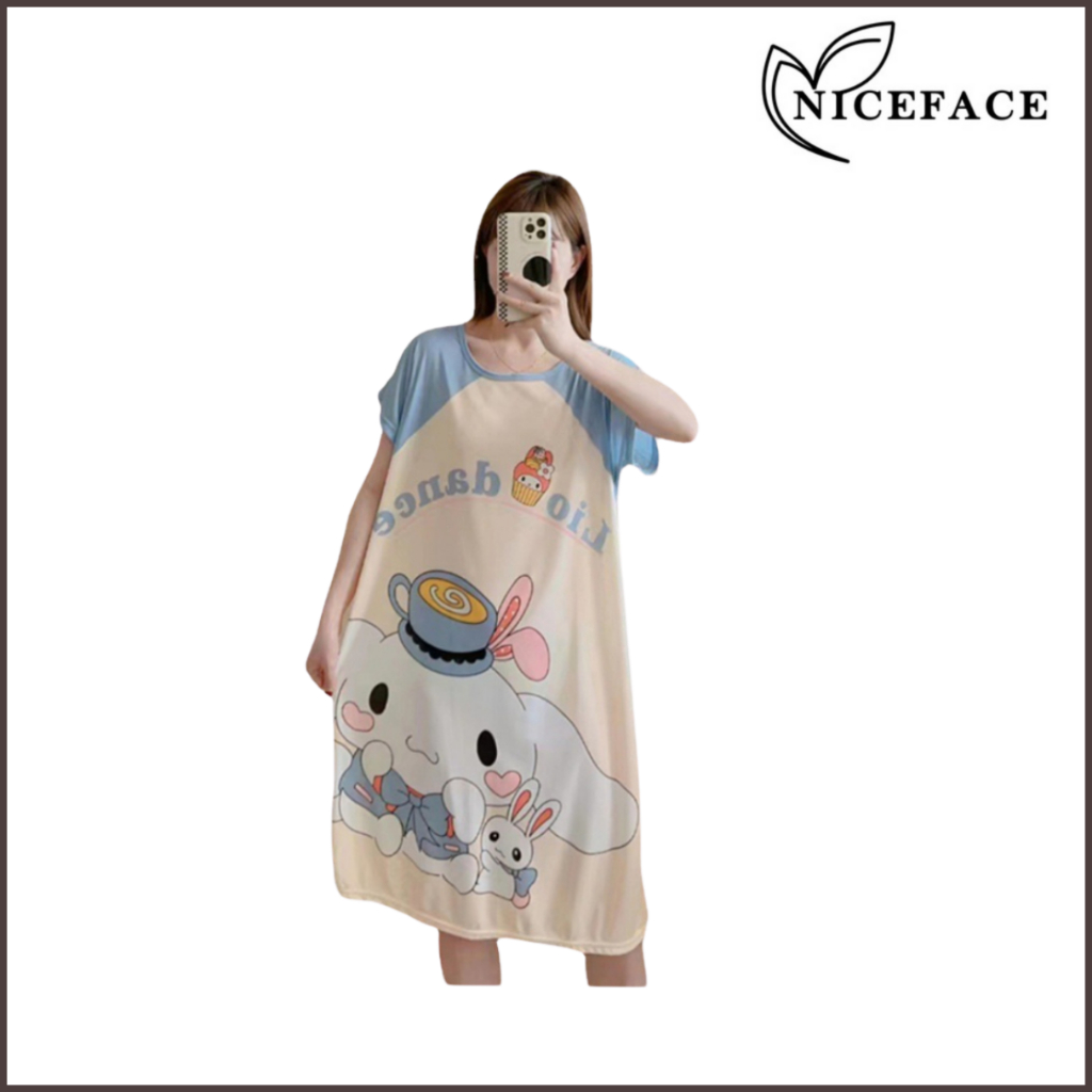 Katun Niceface - ชุดนอนผู้ใหญ่ลายการ์ตูน Jumbo Size Cotton Spandex ...