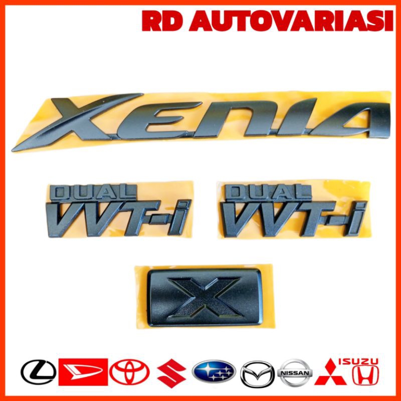 Hitam Matte & Chrom Black โลโก้สัญลักษณ์กระเป๋าเดินทางพร้อม Xenia 2016 ...