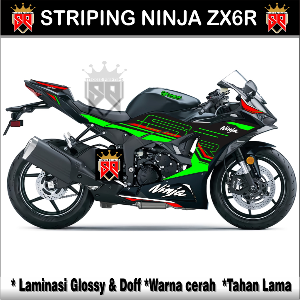 NINJA ZX6R ZX-6R STRIPING / KAWASAKI NINJA ZX 6R สติ๊กเกอร์ DECAL ...