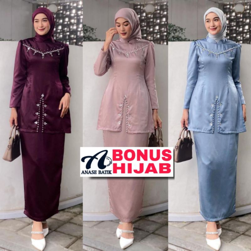 ชุดเดียว FAYRA SATIN PRESS BODY BAJU KURUNG MELAYU KEBAYA GRADUATION ...